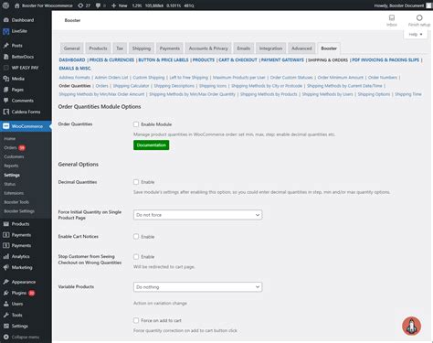 Minimum And Maximum Order Quantity For Woocommerce Plugin Booster For