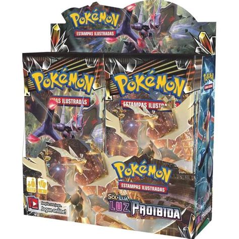 Novo Box Boosters Pokemon Sol E Lua 6 Luz Proibida Tcg Copag Outros Jogos Magazine Luiza
