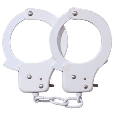 Метални белезници за еротични игри Sex Extra Metal Cuffs White цена Секс шоп Passion bg
