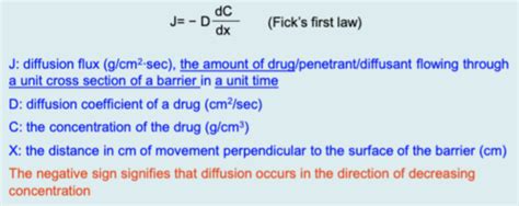 Pharmaceutics Diffusion And Dissolution Flashcards Quizlet