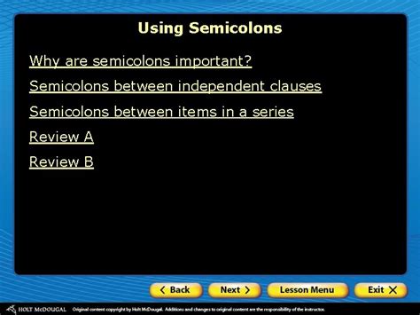 Using Semicolons Why Are Semicolons Important Semicolons Between