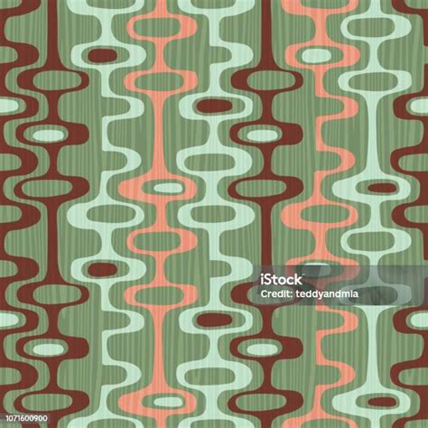 원활한 추상 세기 중반 현대 패턴 유기 타원형 모양 및 줄무늬의 1950 1959 년에 대한 스톡 벡터 아트 및 기타 이미지 1950 1959 년 1960 1969 년