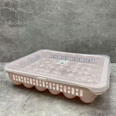 Лоток контейнер для зберігання яєць Akay Plastik 30 шт Ak681 рожевий фото отзывы