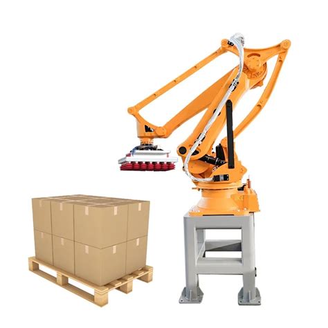 Automatic Robot Arm Stacking Palletizer Machine For Carton Box Palletizing