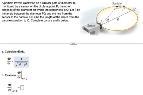 Solved A Particle Travels Clockwise On A Circular Path Of