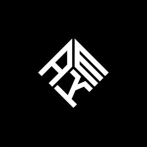 Akm Letter Logo Design On Black Background Akm Creative Initials