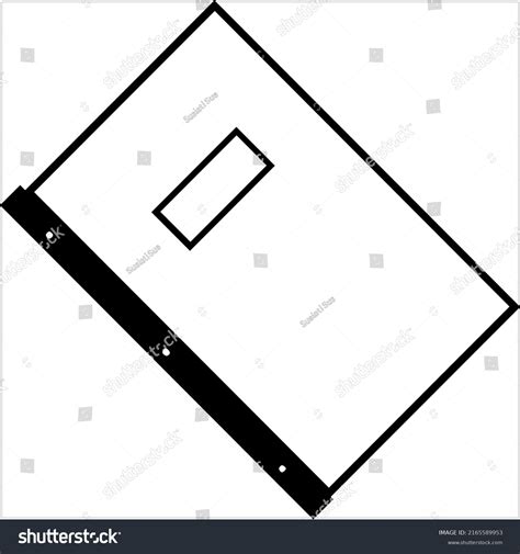 Vector Image Notebook Black White Color Stock Vector Royalty Free Shutterstock