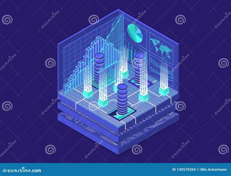 Cryptocurrency Isometric Vector Illustration Abstract 3d Infographic For Financial Technology