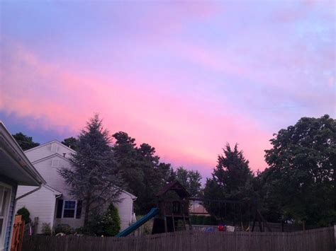 Cool Evening Sky In Our Backyard Purple Sky Evening Landscape