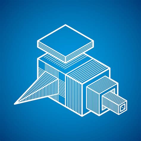 Premium Vector Abstract Three Dimensional Shape Vector Design Cube Element