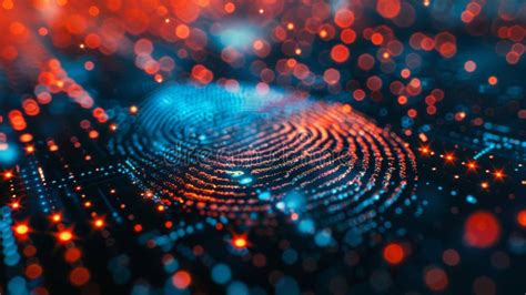 Fingerprint Scanning Identification System Biometric Authorization And Business Security