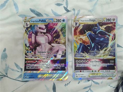 Palkia Vstar Dialga Vstar Oversized Jumbo Cards Hobbies And Toys Toys And Games On Carousell