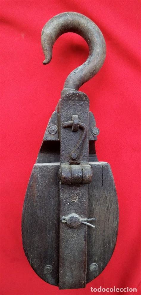 Autentica Y Antigua Pasteca De Madera E Hierro Comprar Antigüedades Marinas Y Navales En