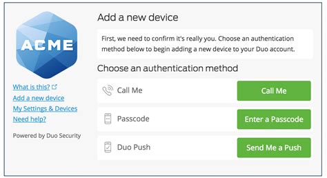 Add A New Device Guide To Two Factor Authentication Duo Security