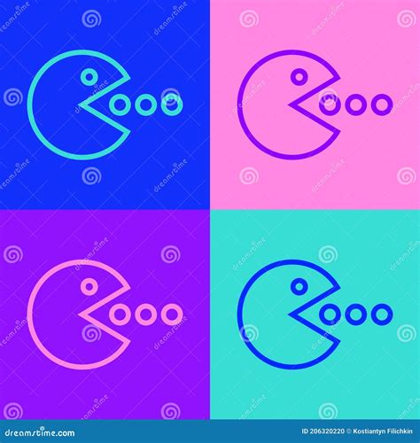 Linear Pacman Icon From Entertainment And Arcade Outline Collection Thin Line Pacman Vector