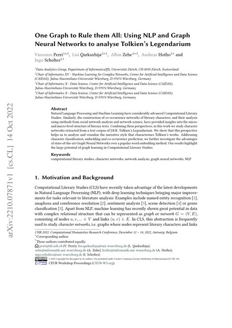 Pdf One Graph To Rule Them All Using Nlp And Graph Neural Networks