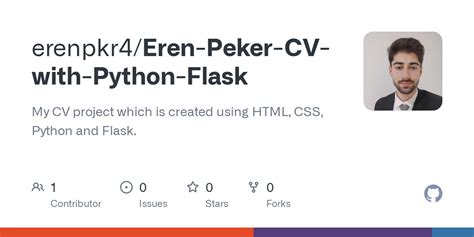 Github Erenpkr4eren Peker Cv With Python Flask My Cv Project Which