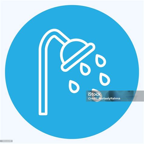 아이콘 샤워 스파 기호에 적합합니다 파란 눈 스타일 편집 가능한 간단한 디자인 디자인 템플릿 벡터 간단한 기호 그림 Health