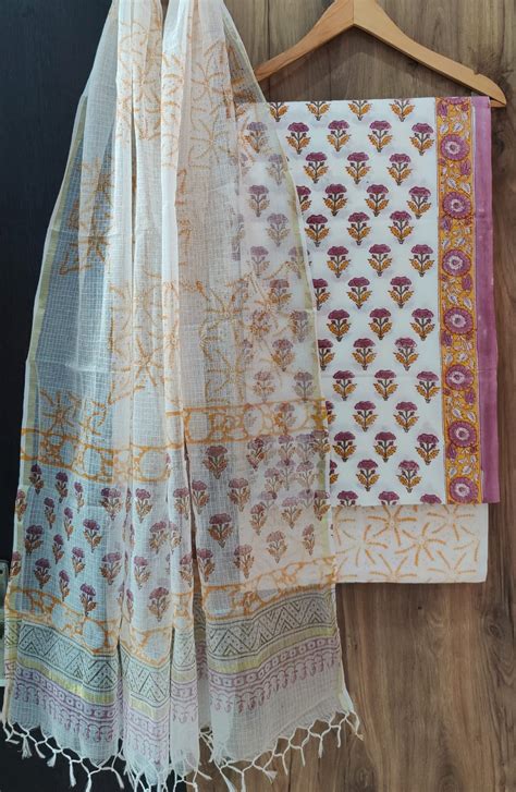 Exclusive New Traditional Hand Block Printed Pure Cotton Suits