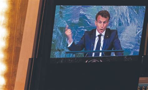 Onu Emmanuel Macron Petit Entrepreneur De Loccident Lhumanité