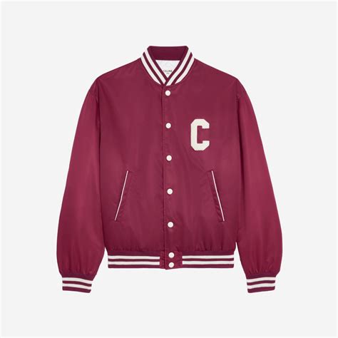 W 셀린느 나일론 테디 자켓 버건디 Celine Kream