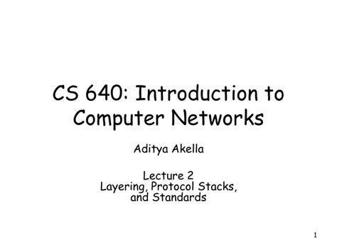 ppt layering protocols and standards in computer networks