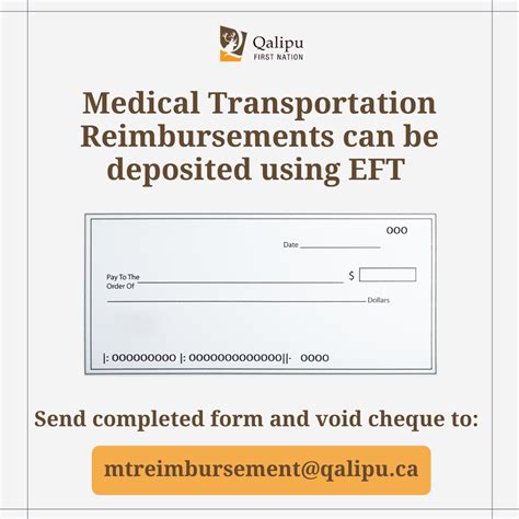 Notice Medical Transportation Reimbursements By Eft Qalipu