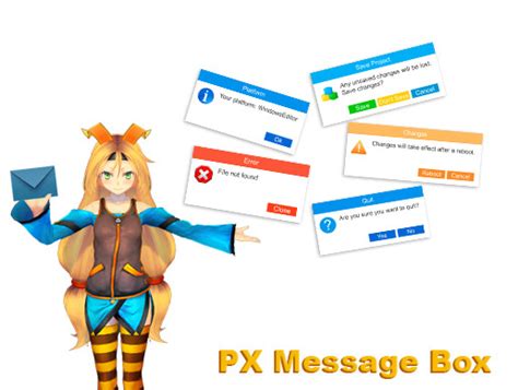 PX Message Box GUI 도구 Unity Asset Store