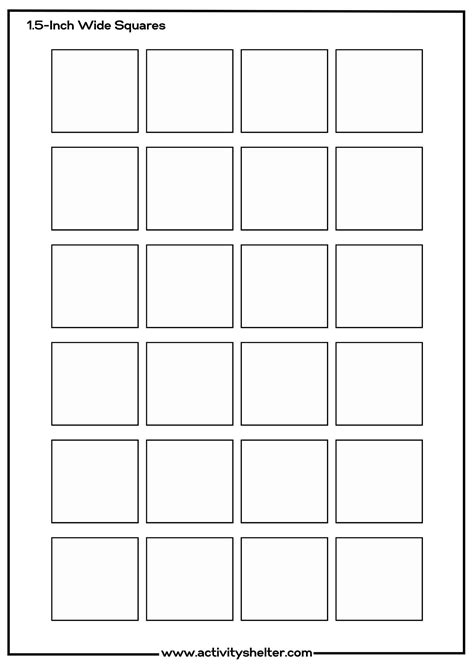 Square Template Printable Activity Shelter