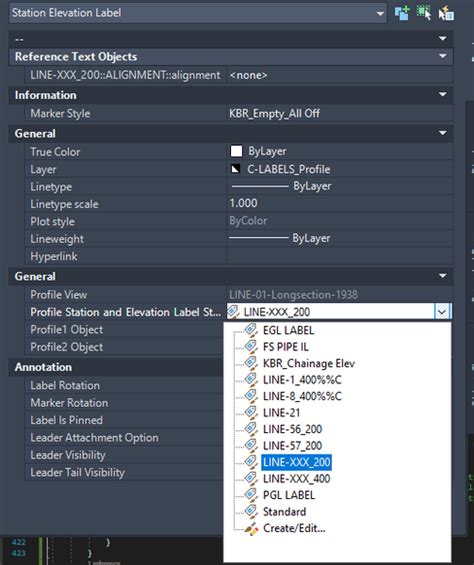 Solved Listing Of Profile Station And Elevation Label Autodesk Community