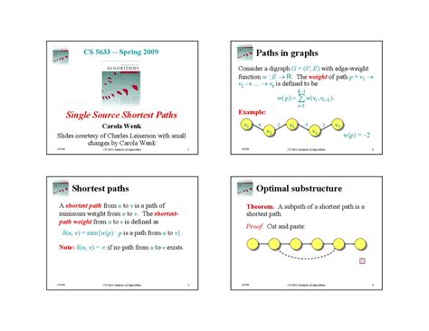 lecture slides on single source shortest paths cs 5633 docsity