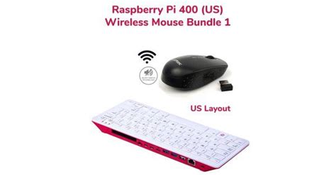 Raspberry Pi 400 Wireless Mouse Bundle 1 US Layout