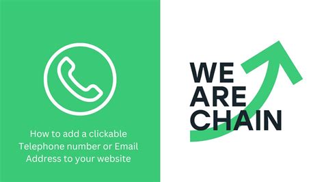 How To Add A Clickable Telephone Number Or Email Address To Your Website We Are Chain Ltd