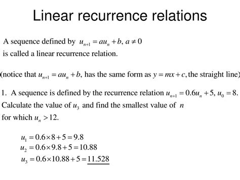 Ppt Recurrence Relations Powerpoint Presentation Free Download Id747310
