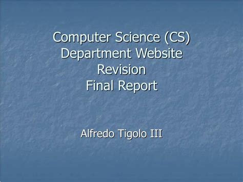 PPT Computer Science CS Department Website Revision Final Report PowerPoint Presentation