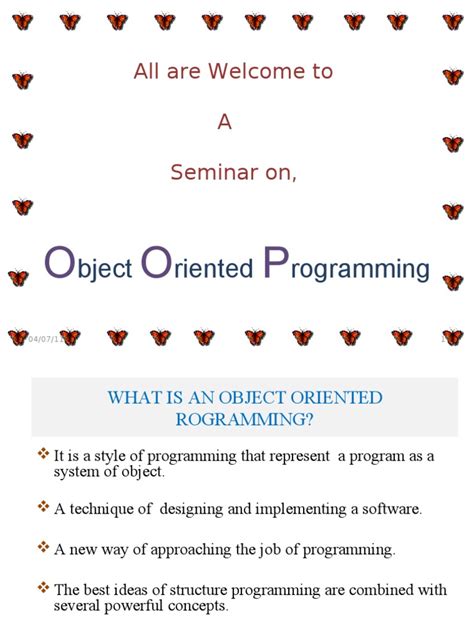 Oops Seminar Pdf Constructor Object Oriented Programming