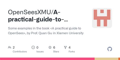 Github Openseesxmua Practical Guide To Opensees Examples Some