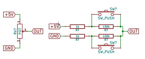 replacing potentiometer with up down buttons on arduino reilabs