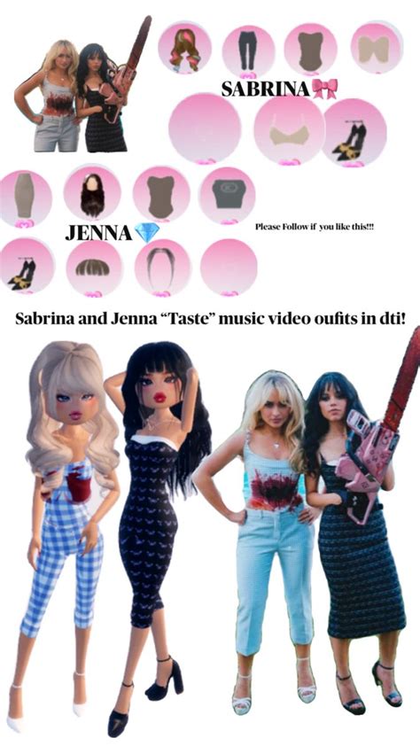 Best 12 Sabrina And Jenna Taste Music Video Outfits In Dti Artofit