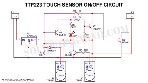 Ttp223 Touch Sensor Onoff Circuit