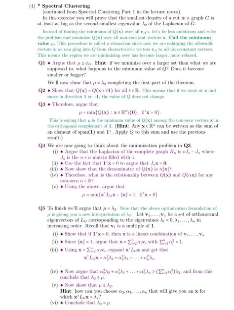 solved 4 spectral clustering continued from spectral