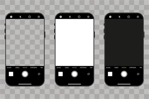 Premium Vector Smartphone Camera Interface Template In Different Various Vector Illustration
