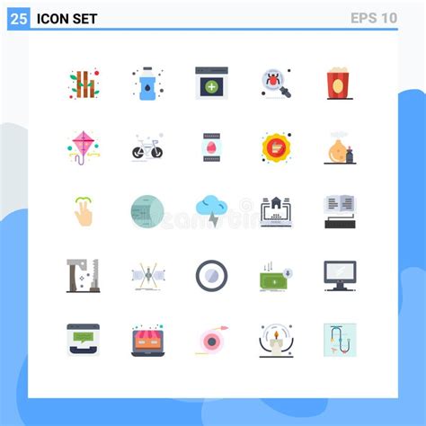 Set Of 25 Vector Flat Colors On Grid For Movie Cinema Upload Search Find Stock Vector