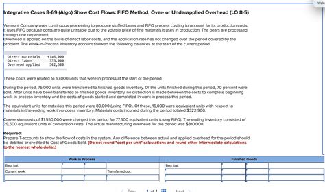 Solved Integrative Cases 8 69 Algo Show Cost Flows Fifo