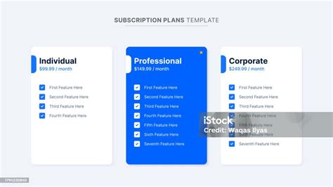 플랜 오퍼 가격 패키지 구독 비교표 차트 인포그래픽 디자인 템플릿 3에 대한 스톡 벡터 아트 및 기타 이미지 3 3가지 개체 It 지원 Istock