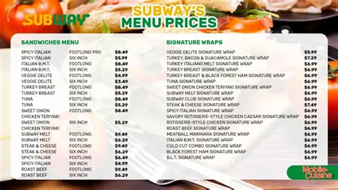 Subway Breakfast Hours Menu And Prices 2023 2024