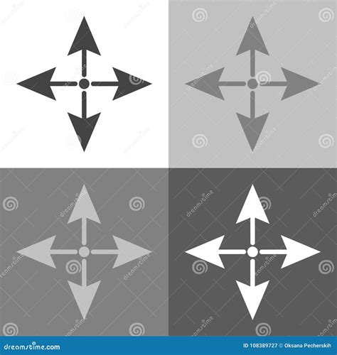 Arrows Pointing Forward Backward Right And Left Vector Set Icon On White Grey Black Color