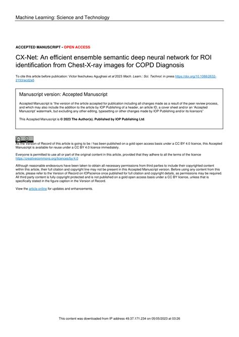 Pdf Cx Net An Efficient Ensemble Semantic Deep Neural Network For Roi Identification From