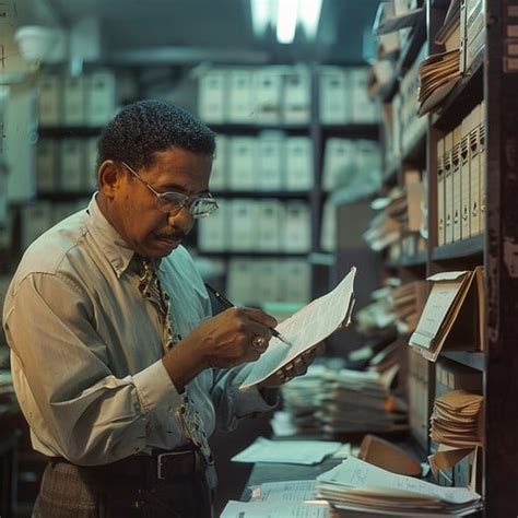 Free Analyzing Document Carefully Photo Man Glasses Document