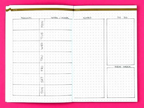 Bullet Journal Excel Template Shooters Journal